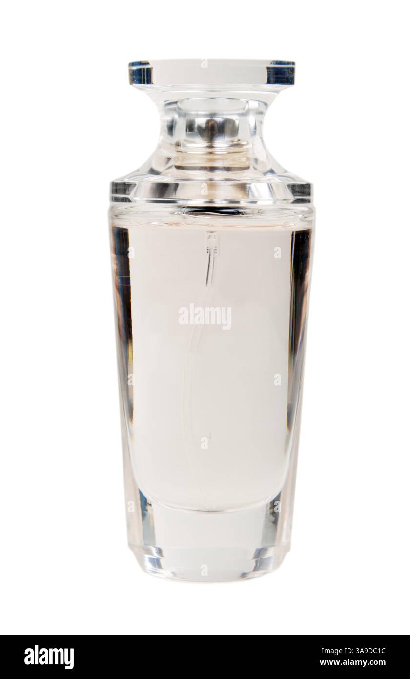 Perfume bottle with a lid on a white background Stock Photo - Alamy