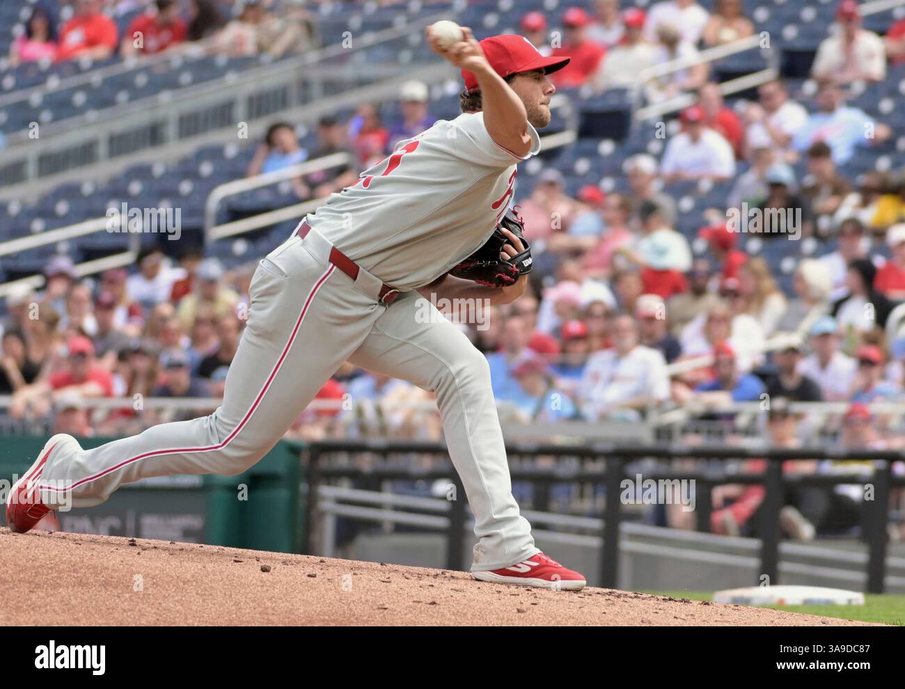 WASHINGTON, DC - MARCH 30: Philadelphia Phillies pitcher Aaron Nola (27 ...
