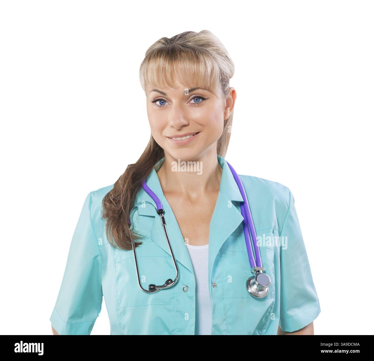 Portrait of female doctor isolated Stock Photo - Alamy