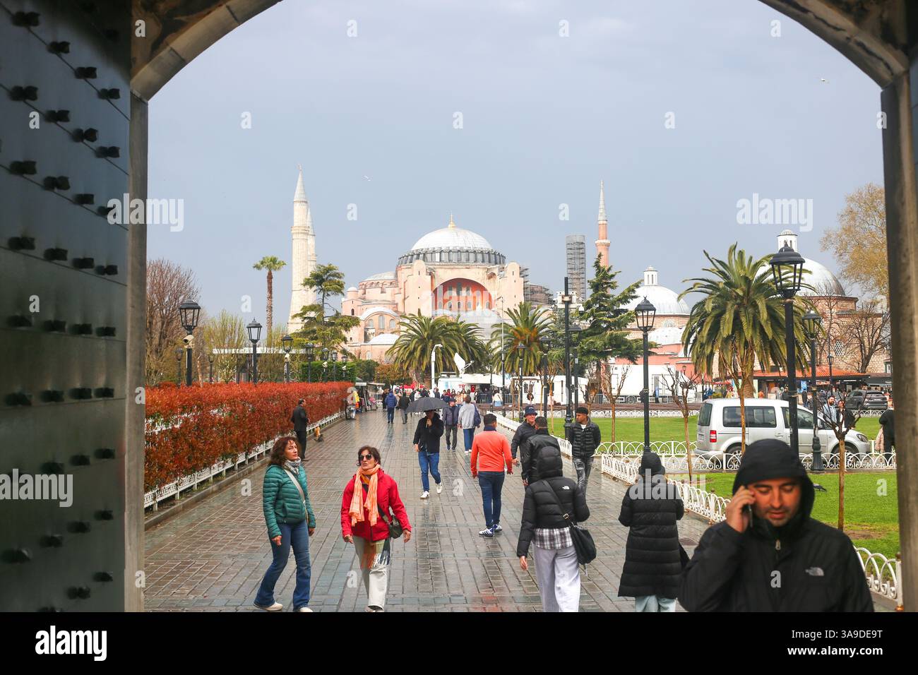 Istanbul, Turkey, March 28, 2025: View of Hagia Sophia during Daily Life in Istanbul, on March ...