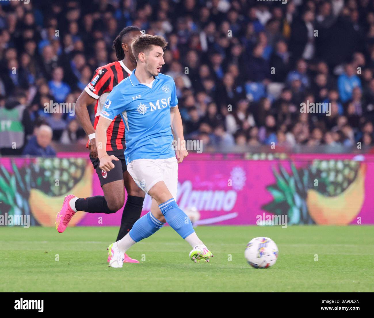March 30, 2025, Napoli, Campania, ITALIA: During the football match of ...