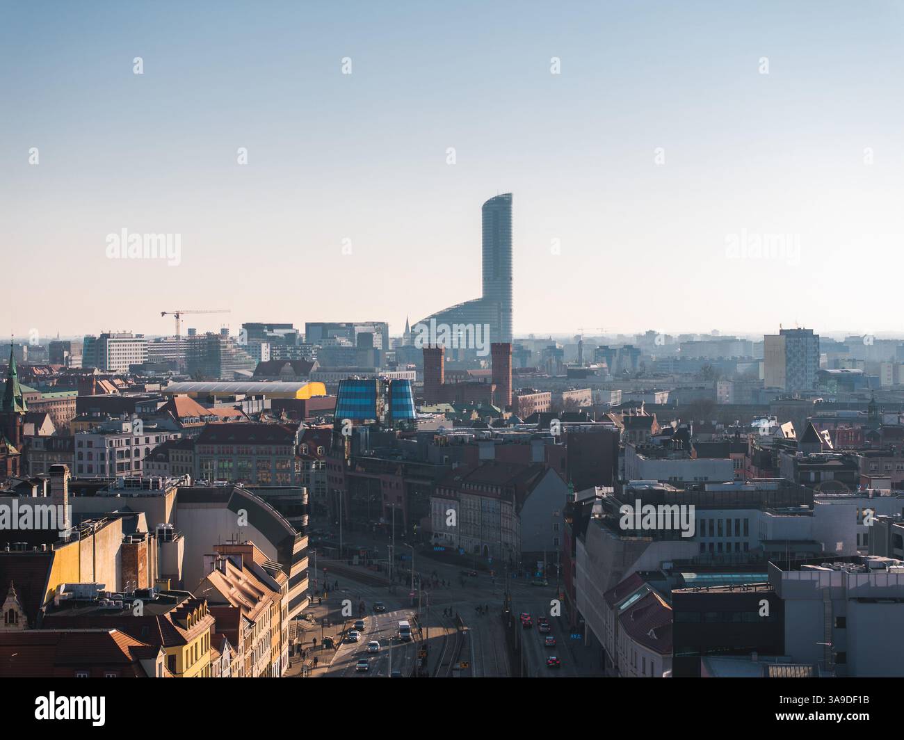 Aerial View of Wroclaw, Poland Featuring the Sky Tower and Cityscape ...