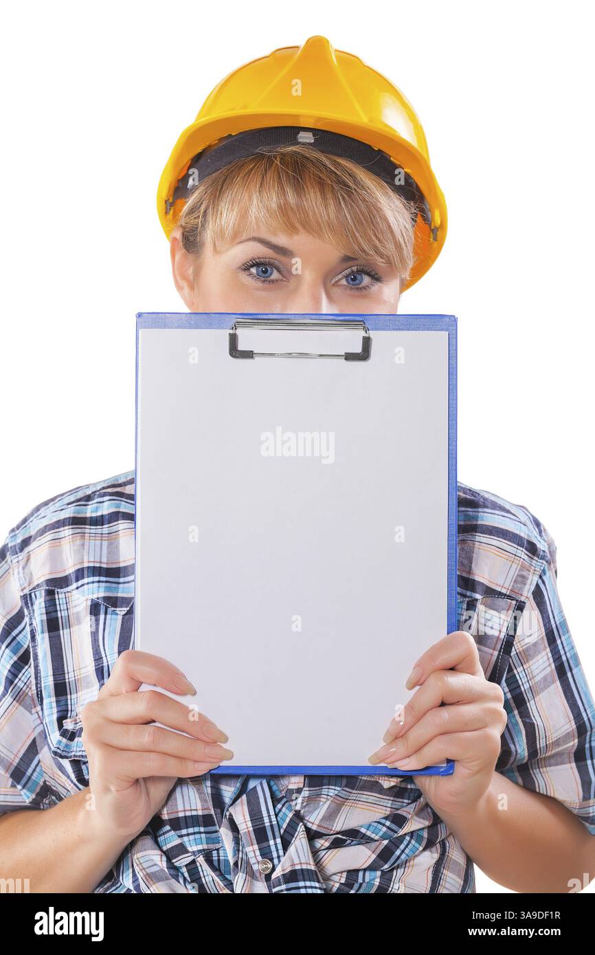 Female office worker clipboard hi-res stock photography and images - Alamy