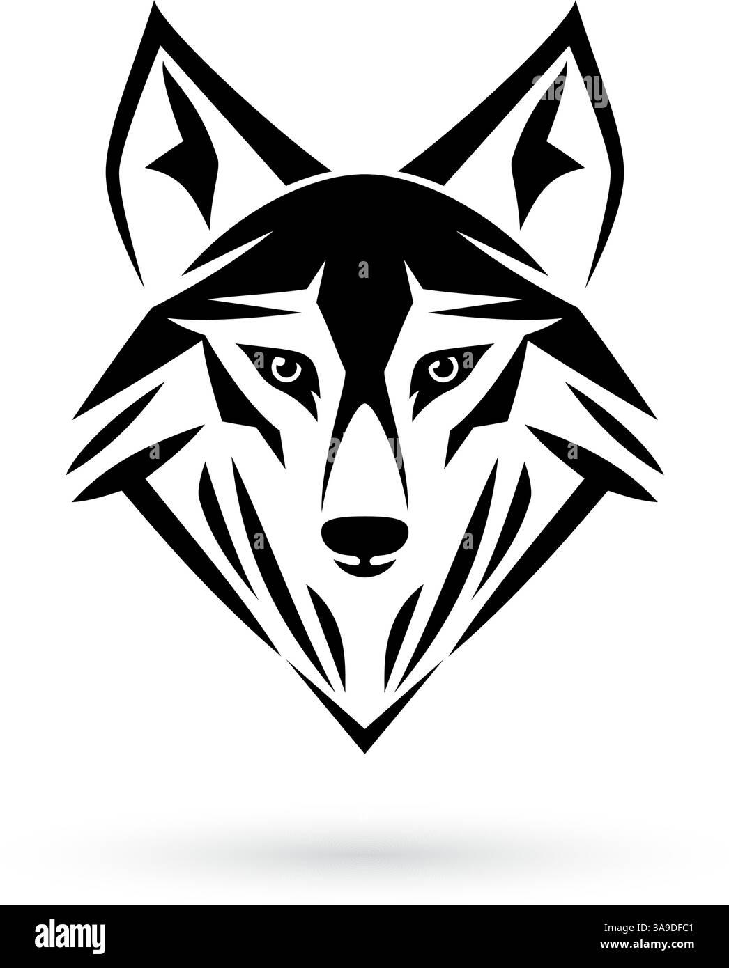 Wolf head emblem illustrations are perfect for creating badges, labels ...