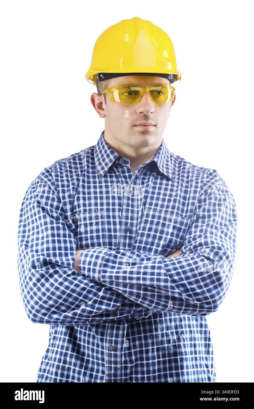 A worker isolated Stock Photo - Alamy