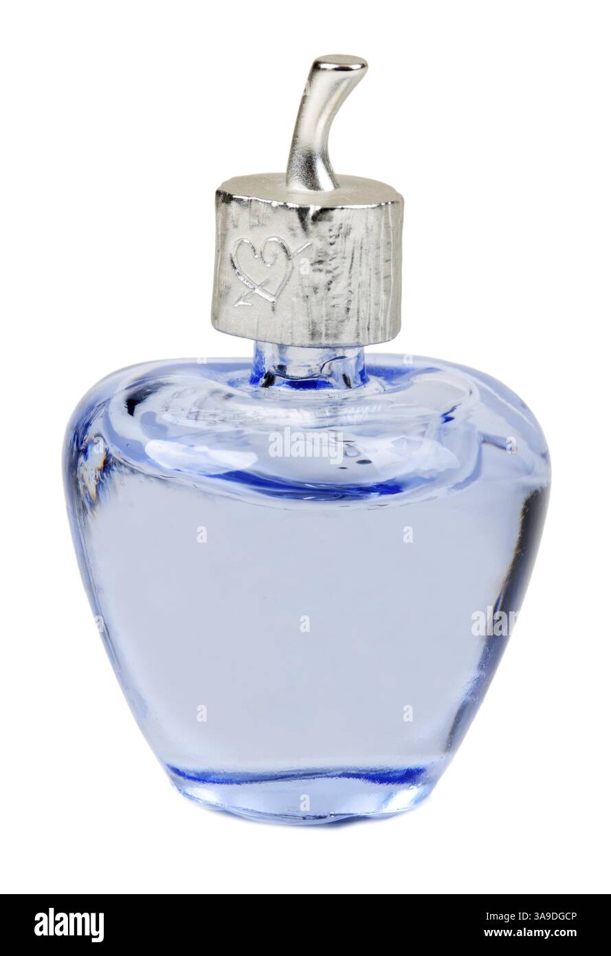 Blue perfume bottle isolated on white background Stock Photo - Alamy