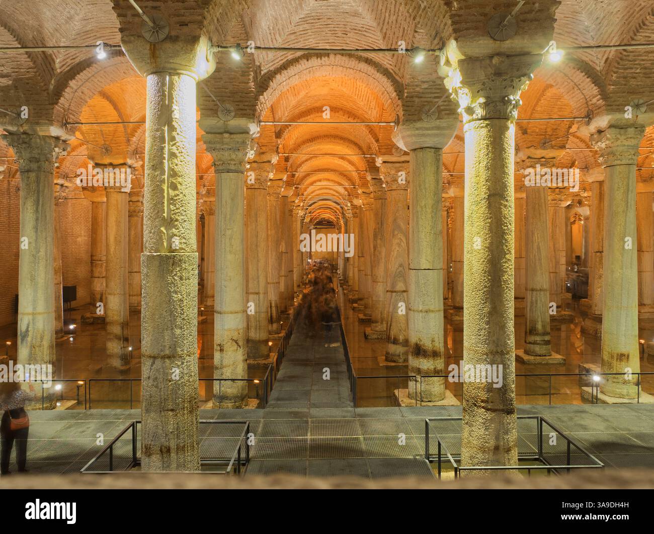Istanbul, Turkey - May 2, 2024: Illuminated Basilica Cistern in ...