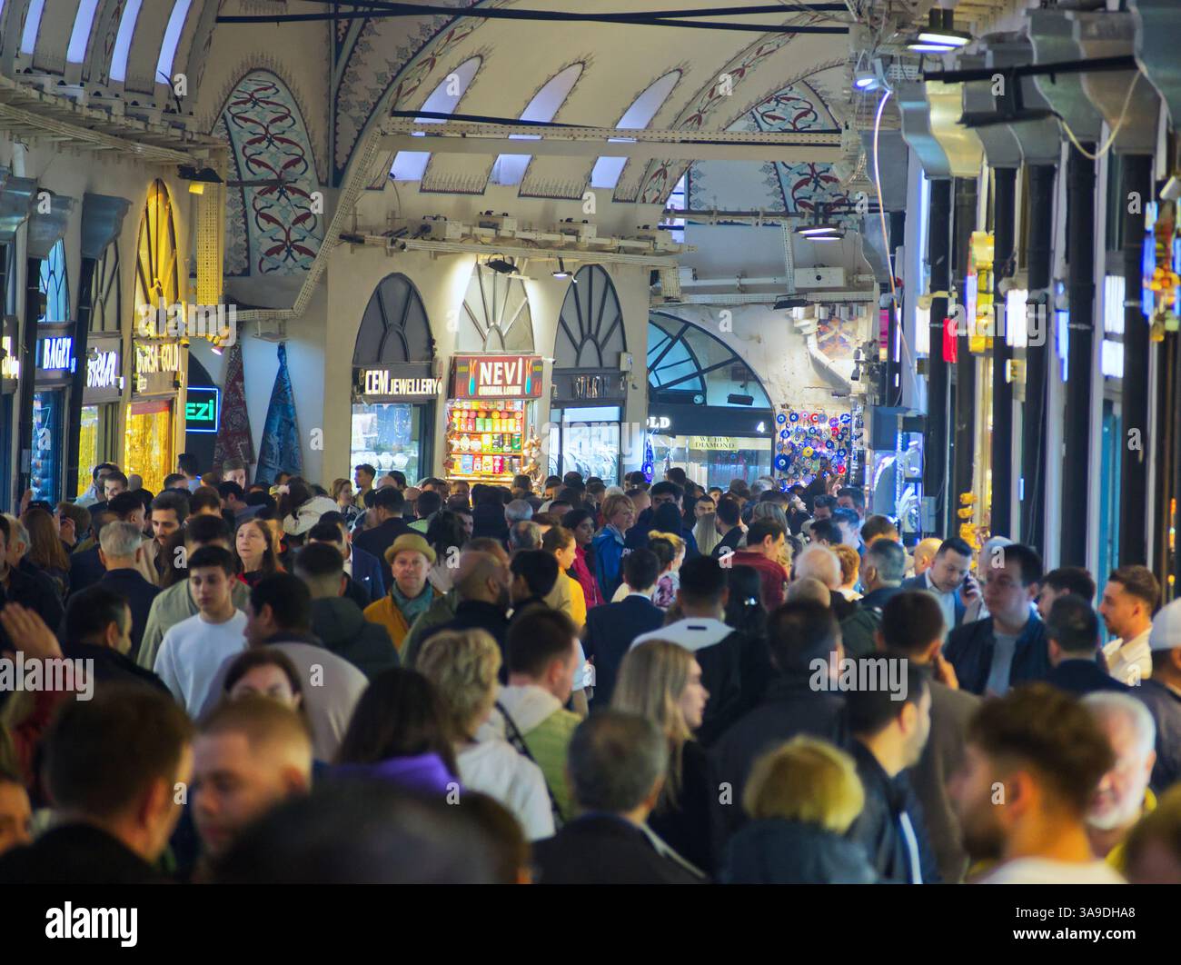 Istanbul, Turkey - May 2, 2024: Bustling Istanbul's Grand Bazaar with ...