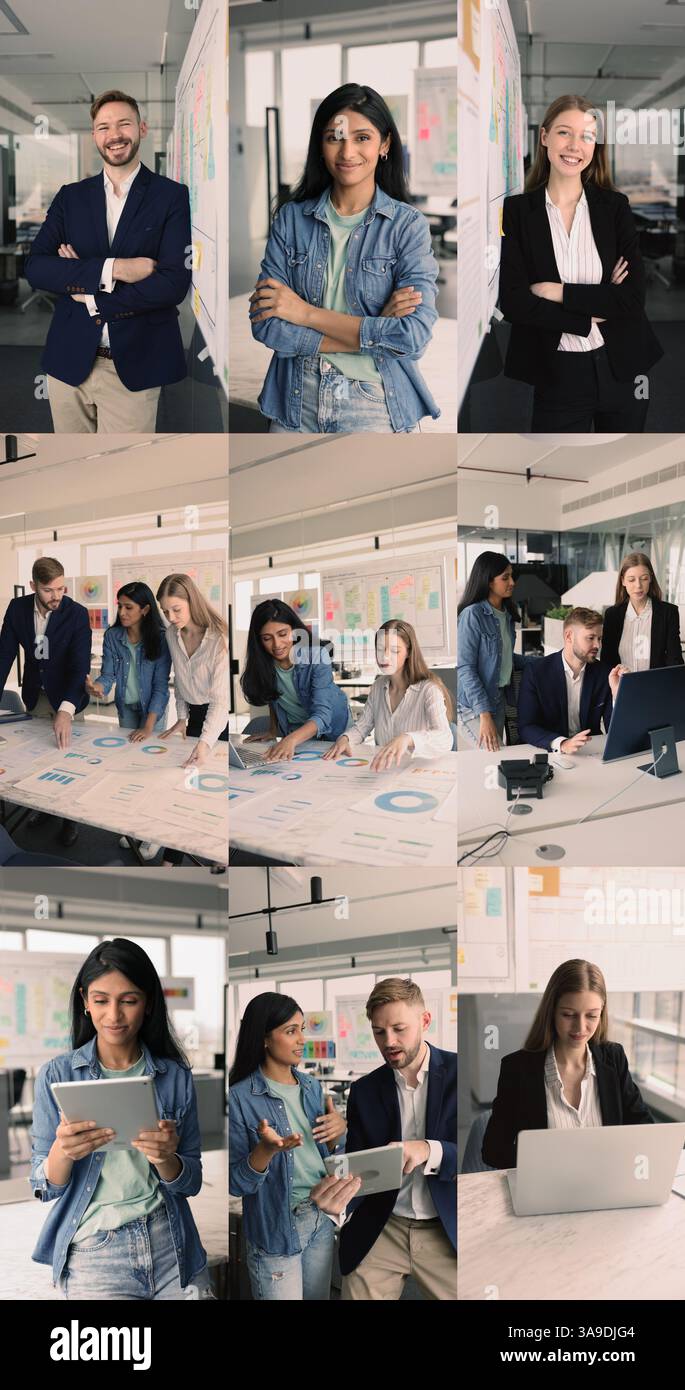 Vertical collage view workflow hi-res stock photography and images - Alamy