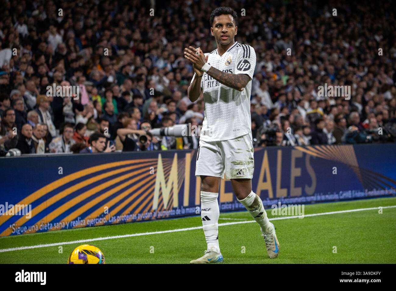 Madrid, Spain. 29th Mar, 2025. Real Madrid's Rodrygo Goes seen during ...