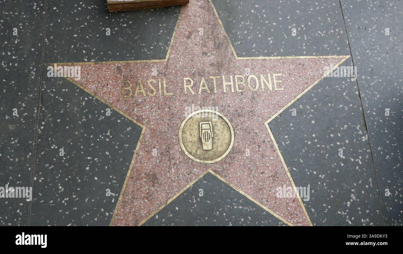 Los Angeles, California, USA 28th March 2025 Basil Rathbone Hollywood ...