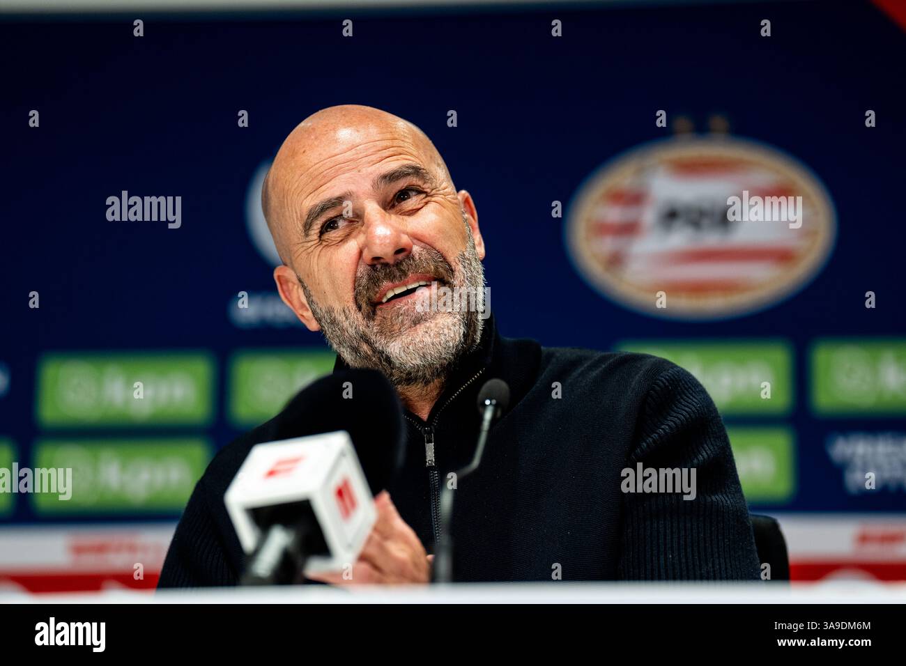 EINDHOVEN, NETHERLANDS - MARCH 30: PSV head coach Peter Bosz attends a ...