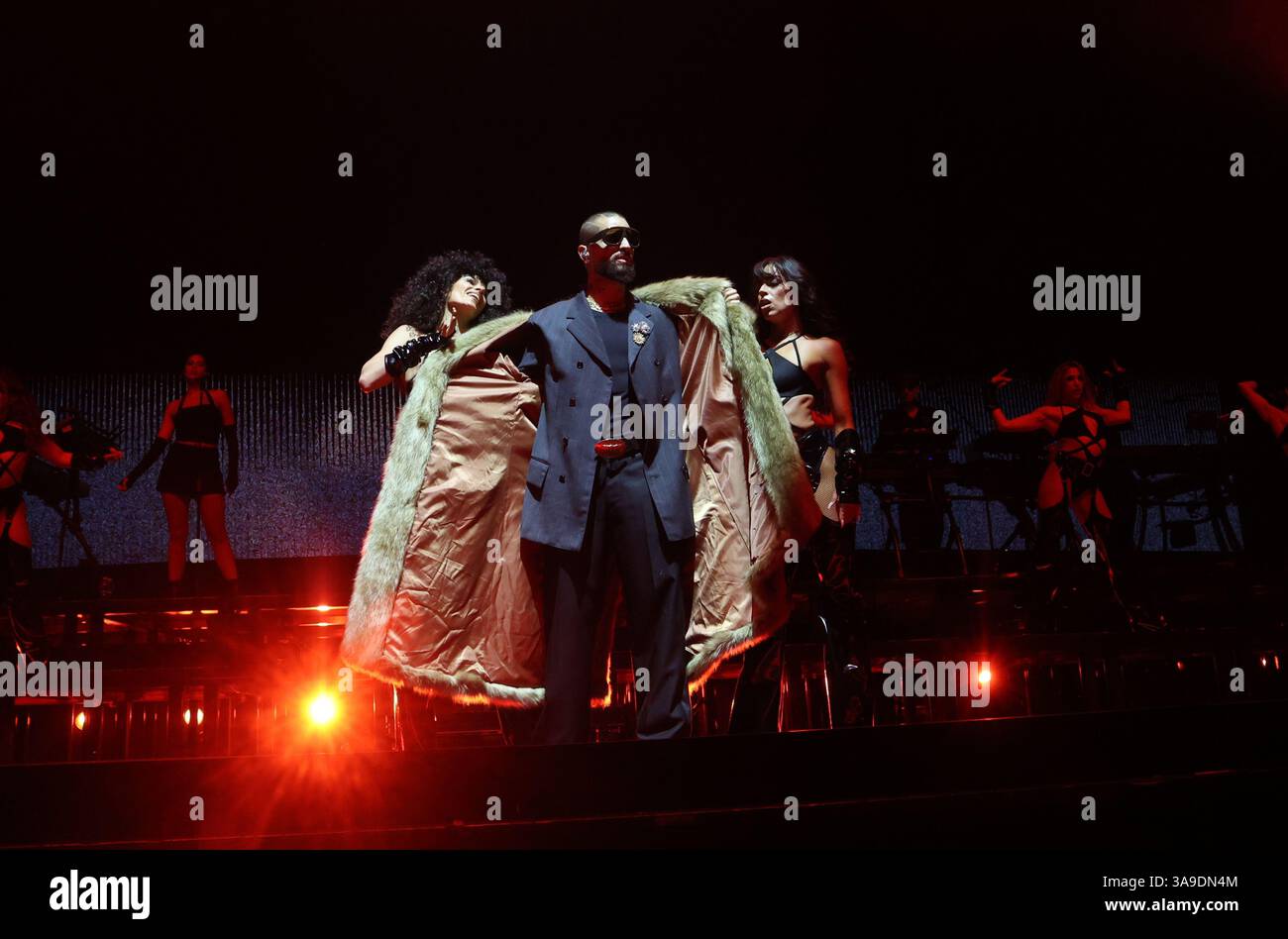 Colombian singer Maluma on stage at Unipol Arena, Casalecchio di Reno ...