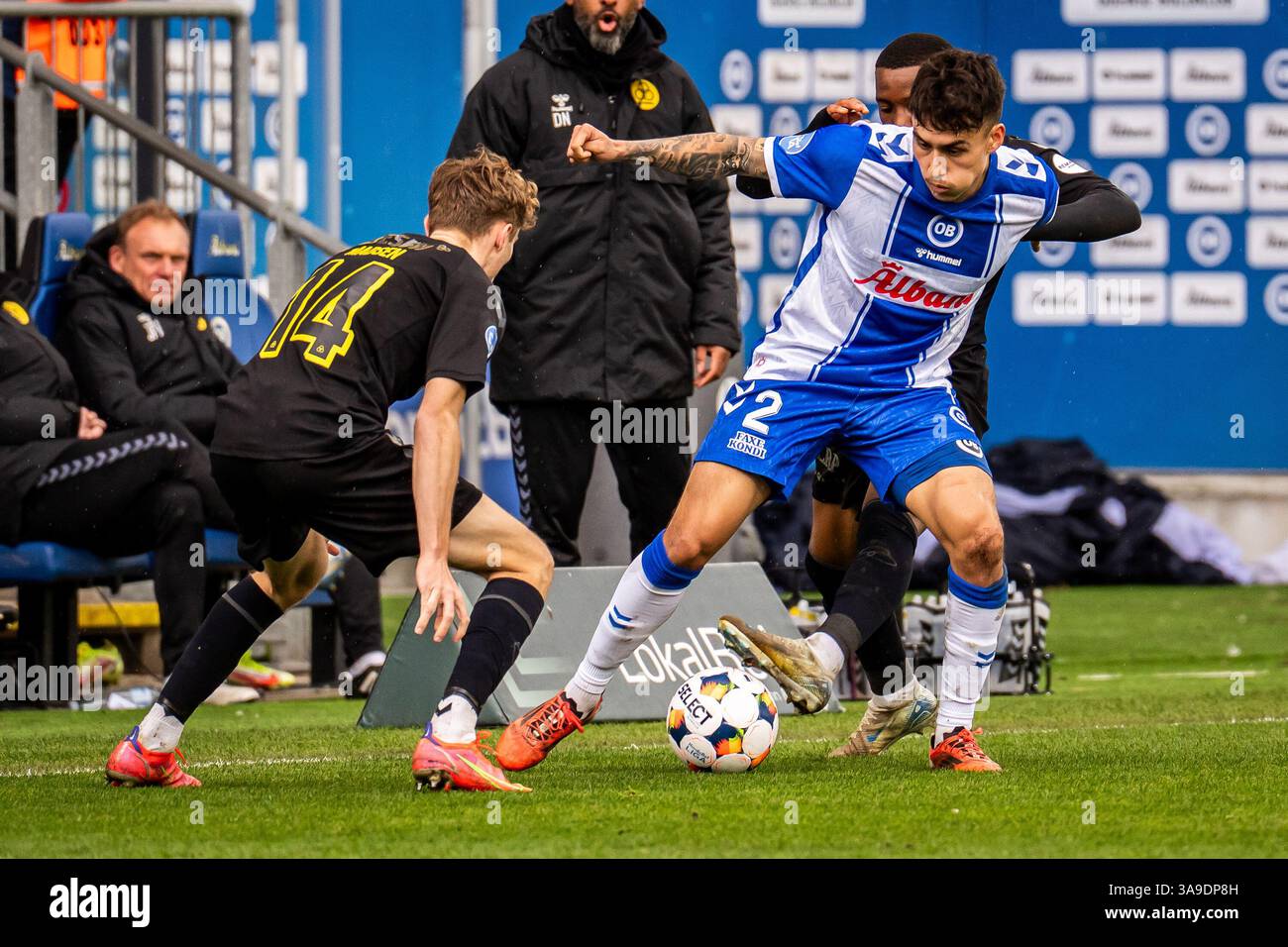 Odense, Denmark. 30th Mar, 2025. Nicholas Mickelson (2) of Odense BK ...