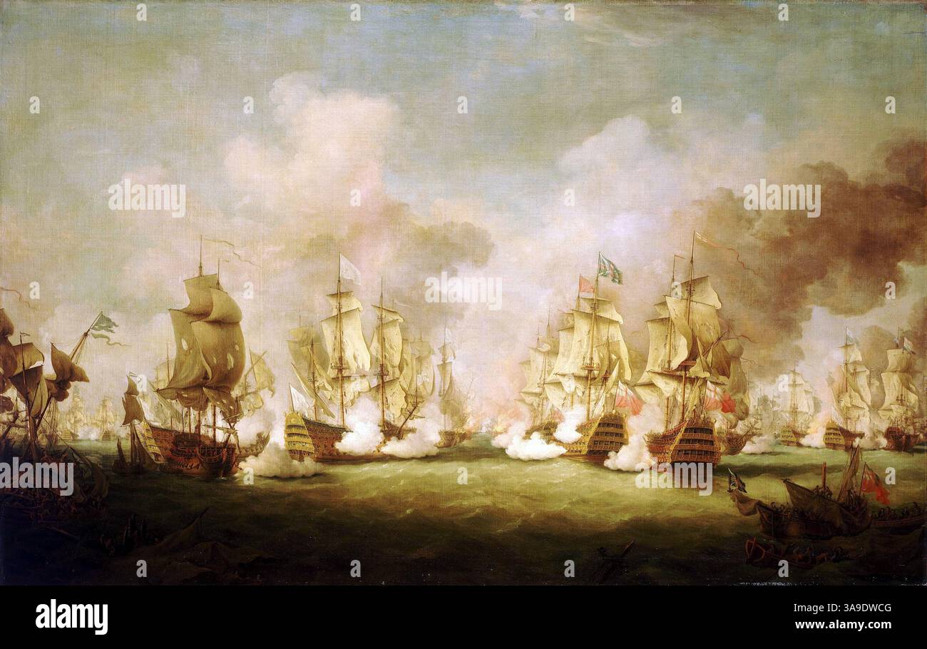 The Battle of Barfleur, 1692, by Richard Paton Stock Photo - Alamy