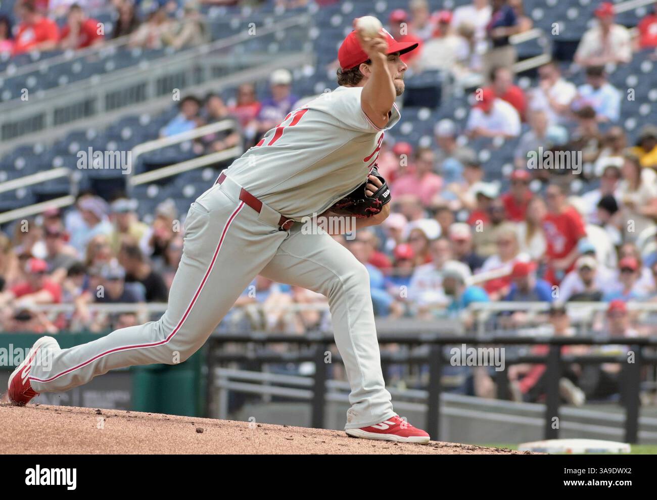 WASHINGTON, DC - MARCH 30: Philadelphia Phillies pitcher Aaron Nola (27 ...