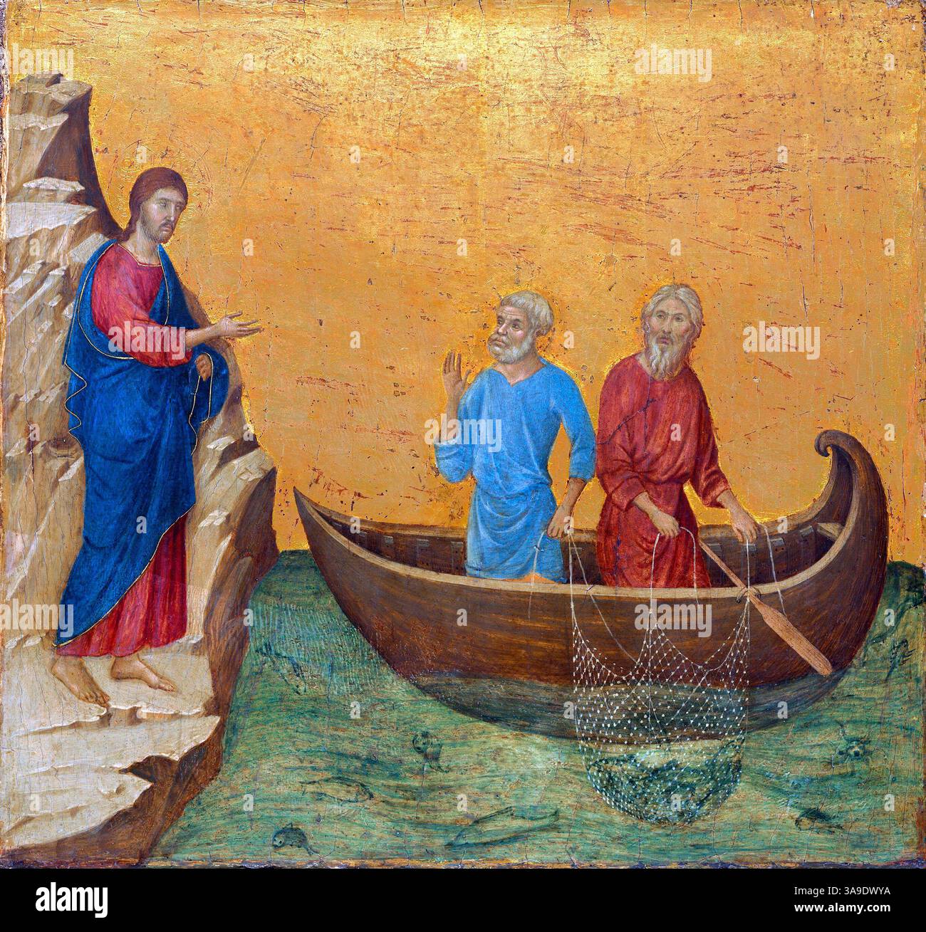 The Calling of the Apostles Peter and Andrew (from the Maestà) by Duccio di Buoninsegna Stock ...