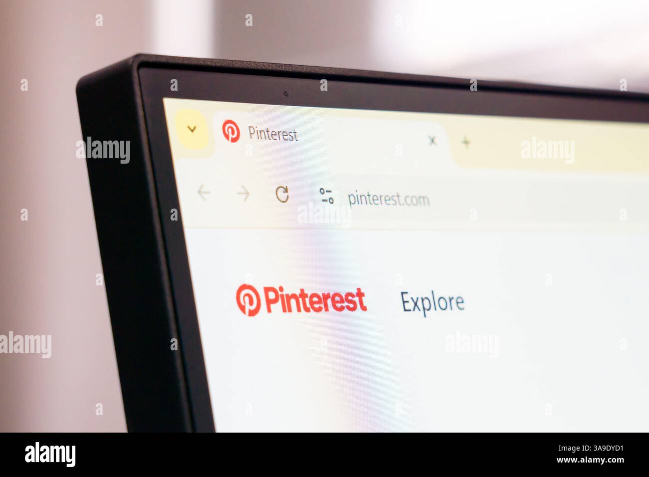 New York, USA - March 30, 2025: Pinterest visual discovery platform ...