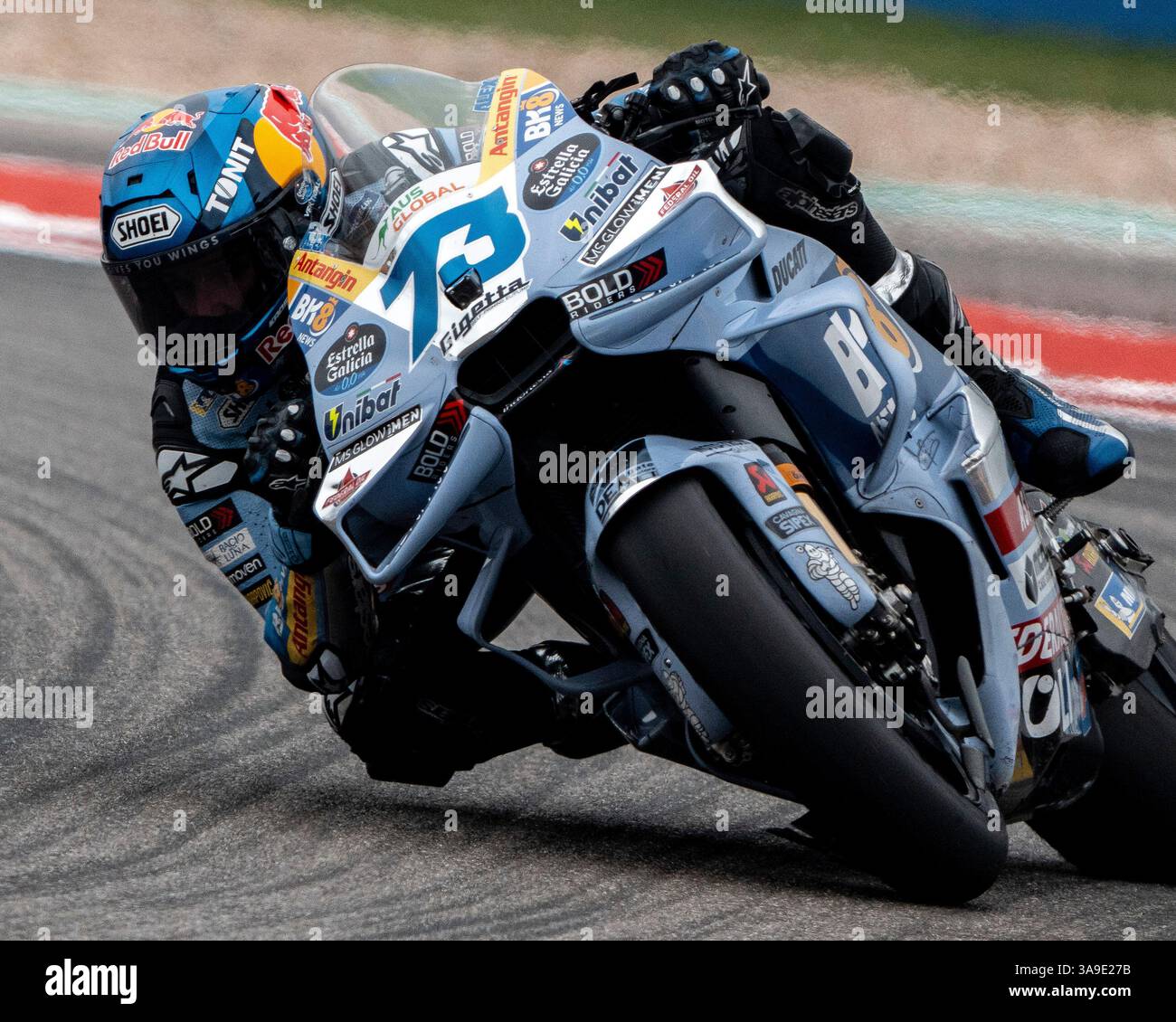 March 30, 2025. Alex Marquez (73) of the BK8 Gresini Racing MotoGp team ...
