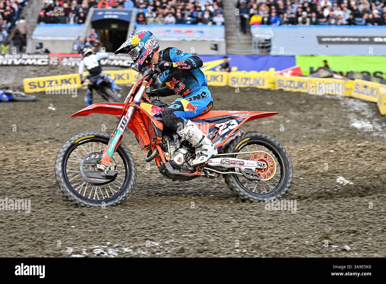 March 29, 2025: Julien Beaumer on his way to a runner up spot in 250 ...