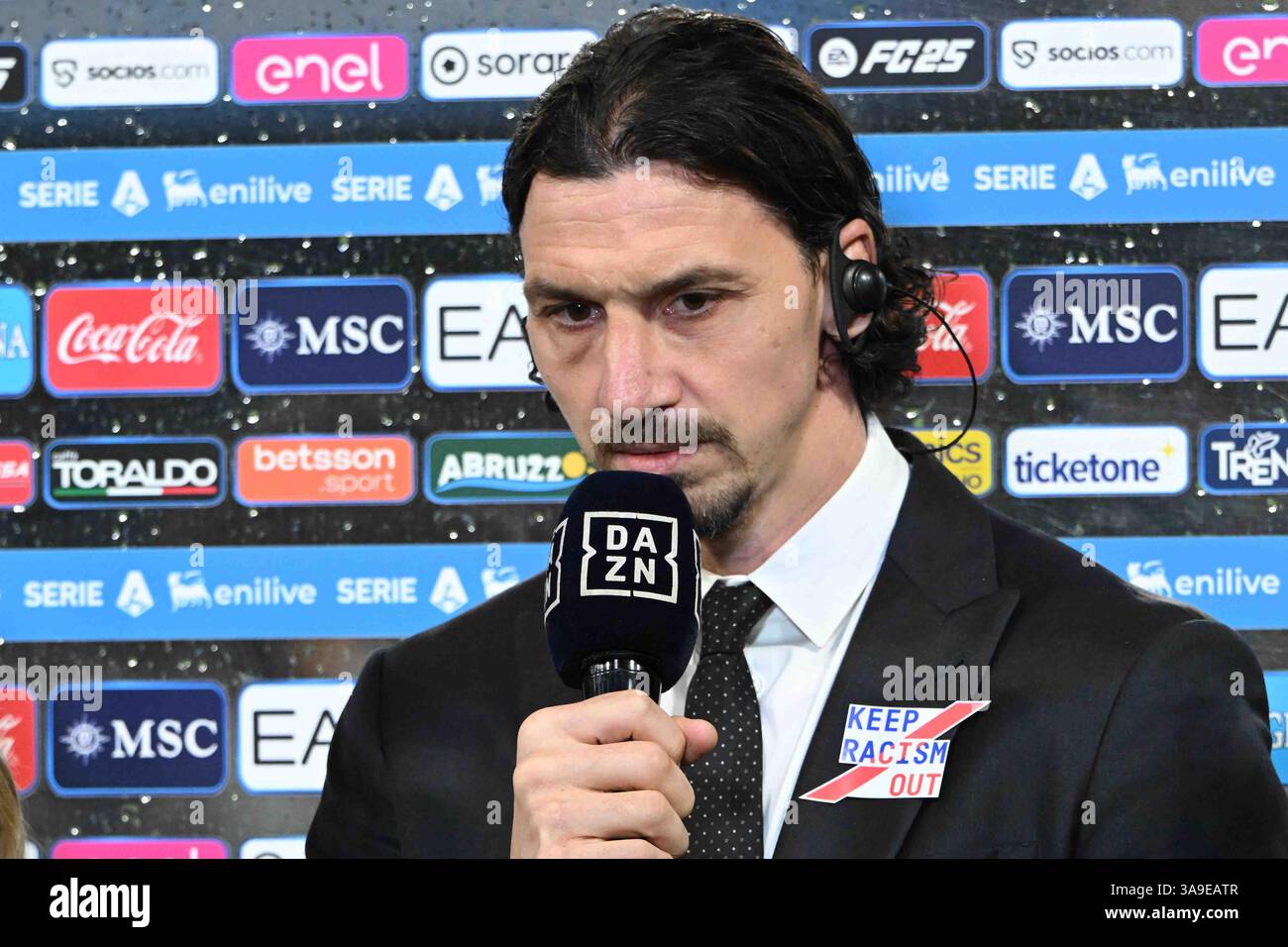 Naples, Italy, 30 March 2025 Zlatan Ibrahimovic director of AC Milan ...
