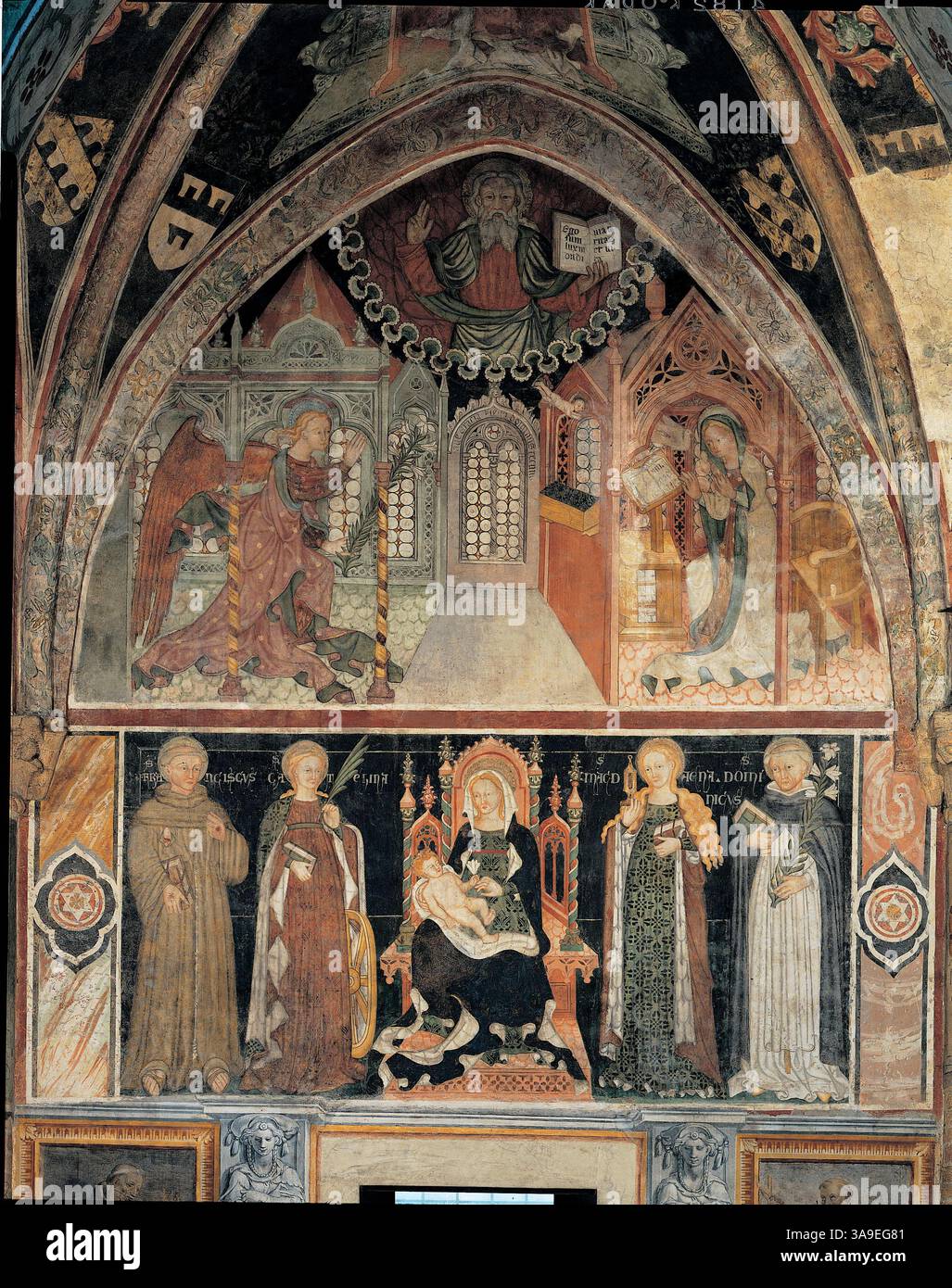 September 25, 2017 - Unknown artist, Annunciation and Eternal Father blessing; Madonna and Child ...