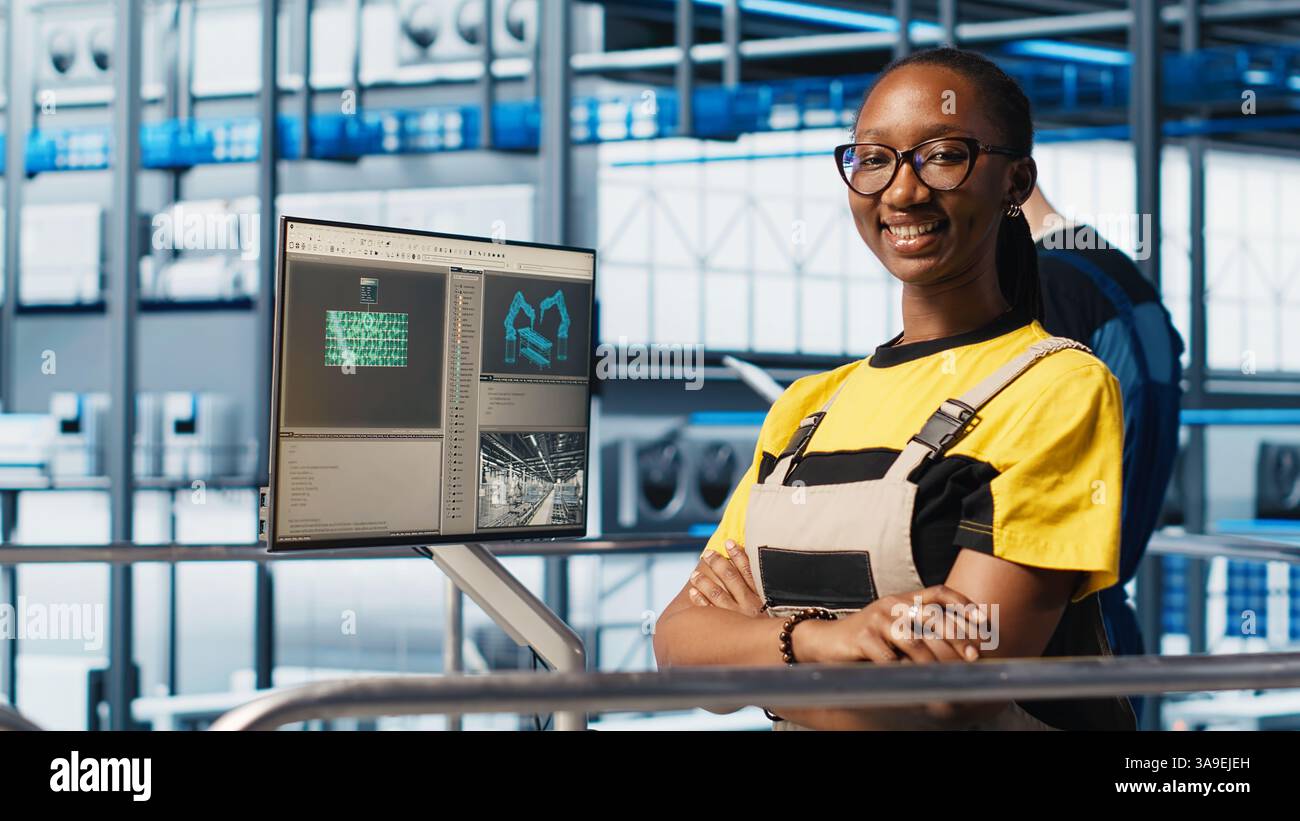 Portrait jolly smart factory engineer hi-res stock photography and ...