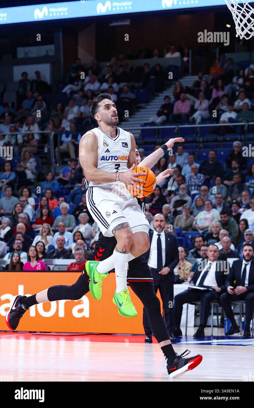 30th March 2025; Movistar Arena; Liga Endesa; ACB; Real Madrid vs Surne ...