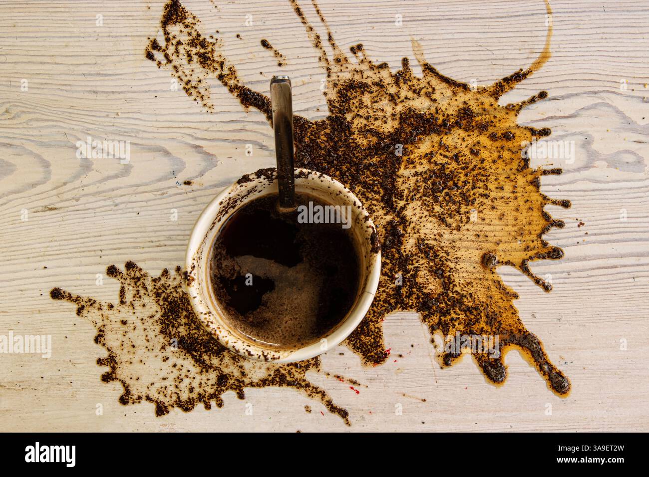 Spilled coffee spots texture hi-res stock photography and images - Alamy