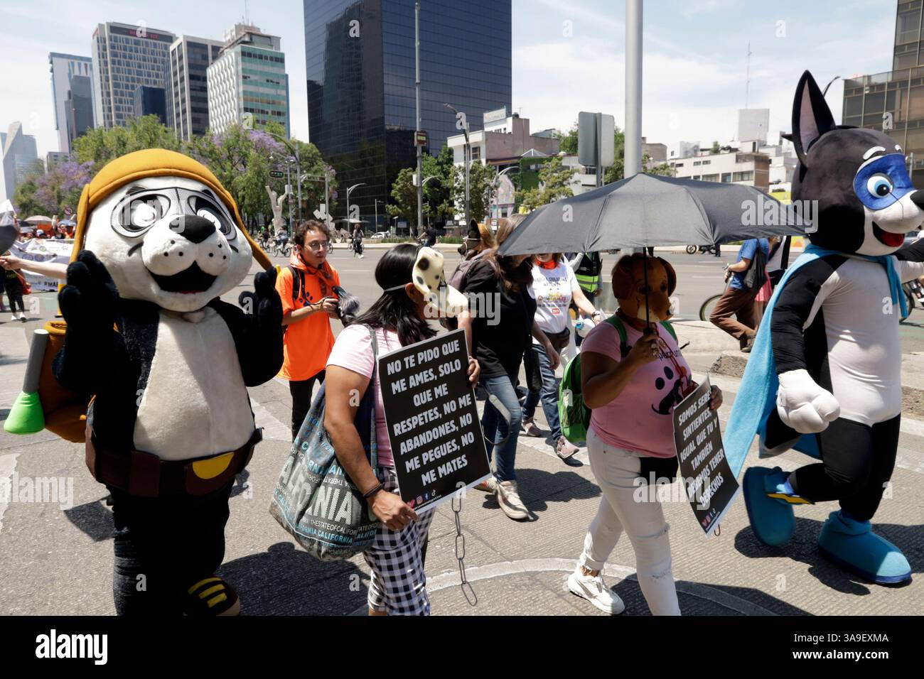 Mexico City, Mexico.30th March, 2025. Animal rights activists take part ...