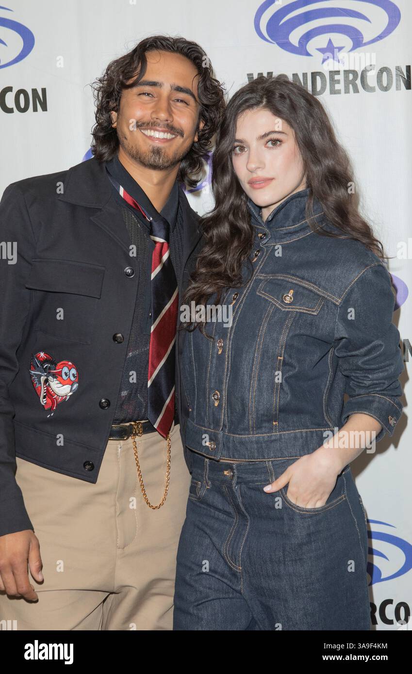 Michael Cimino, Ella Rubin in the press room for "Until Dawn" at ...