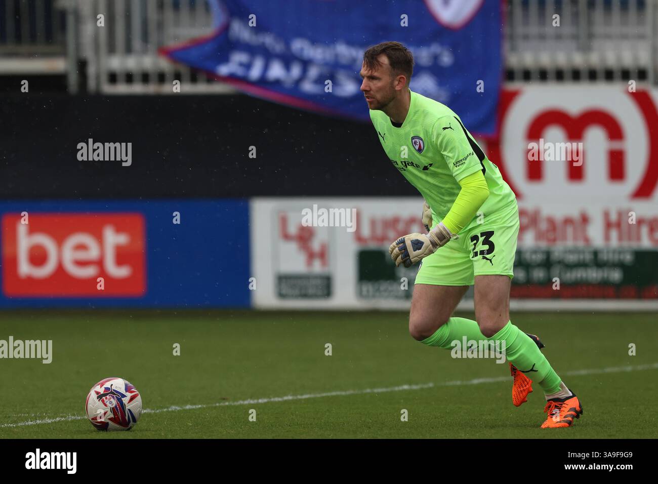 Chesterfield's Ryan Boot is seen in action during the Sky Bet League 2 ...