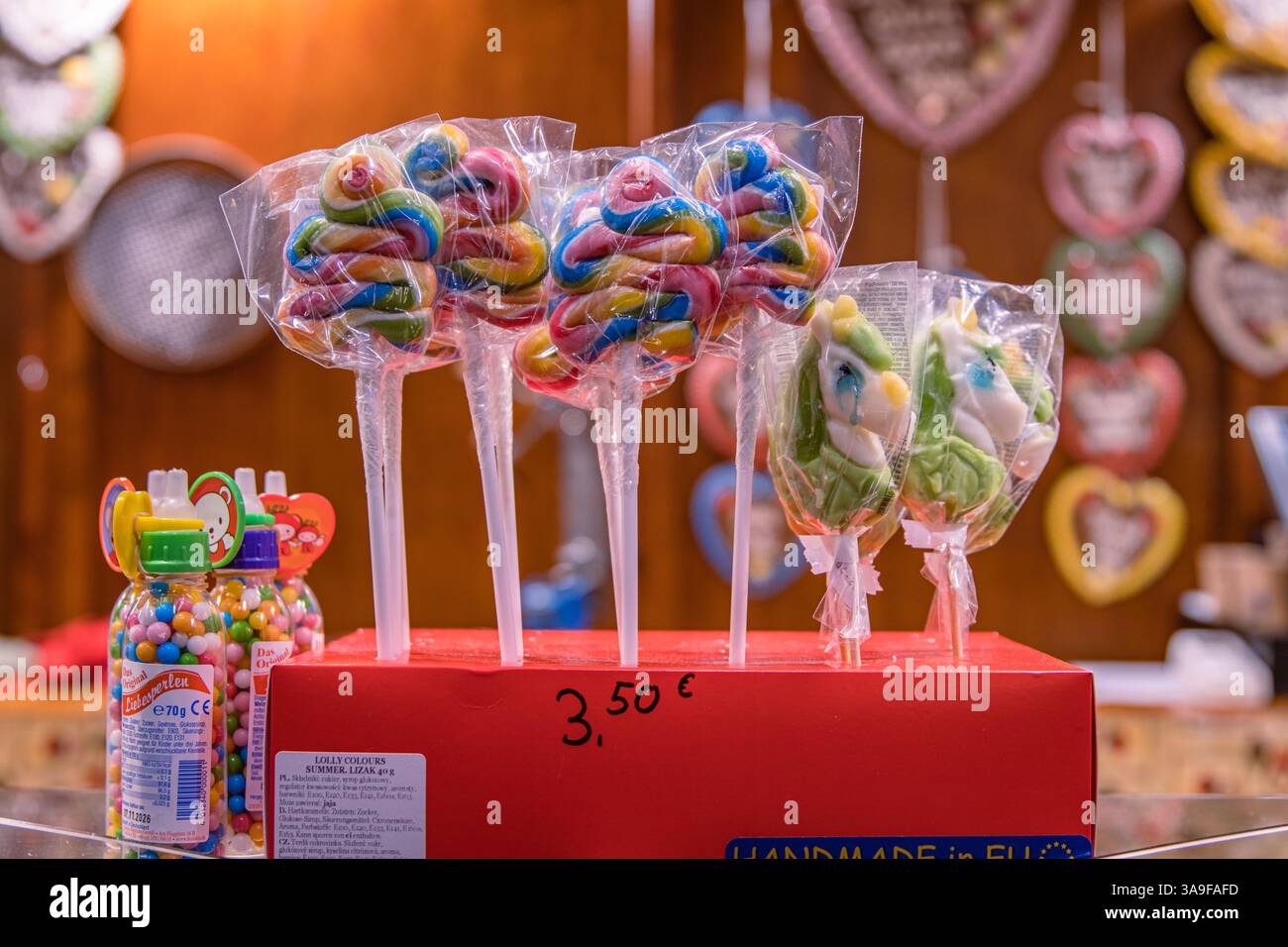 Cane candy, Many striped colorful traditional handmade christmas ...