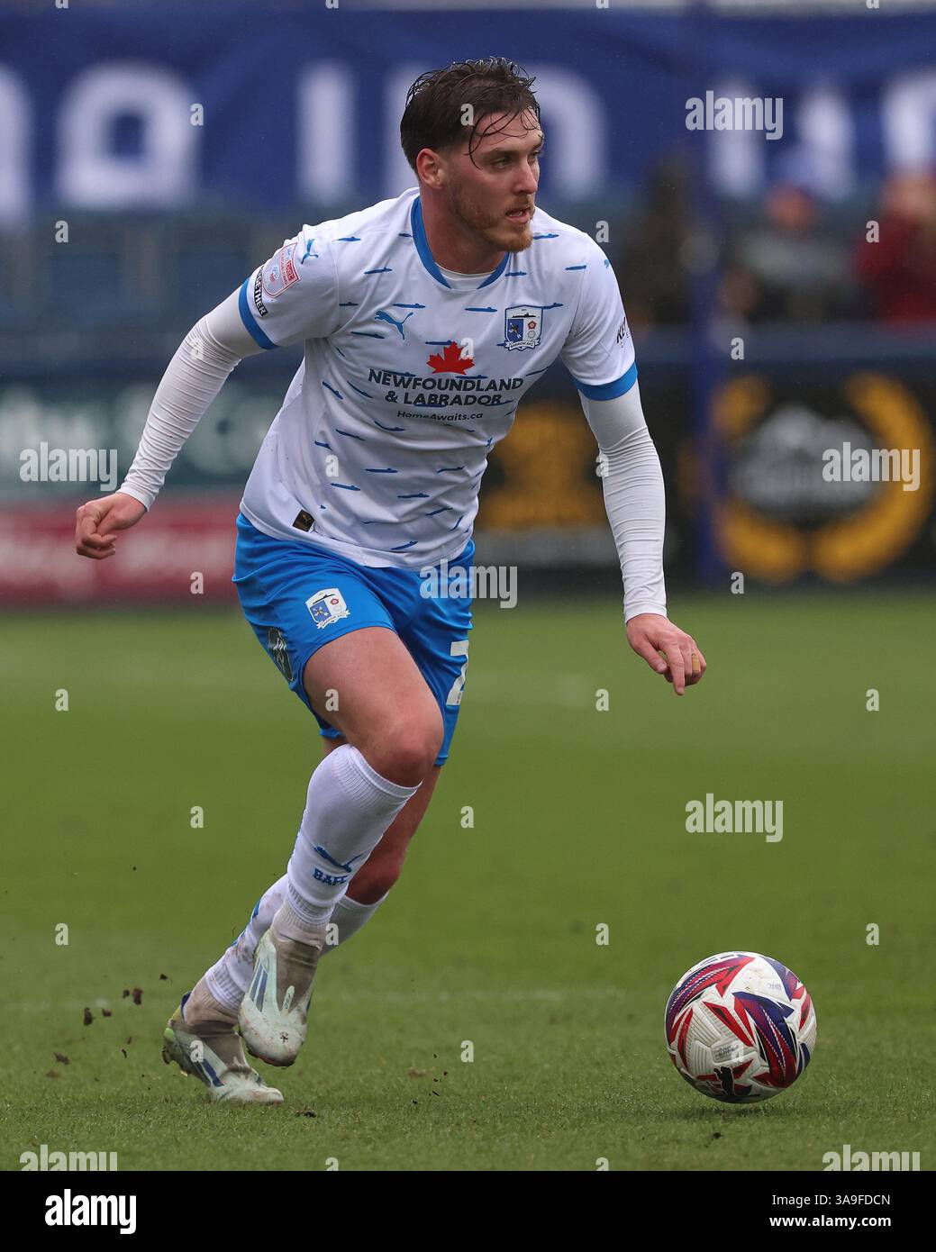 Barrow's Connor Mahoney is seen in action during the Sky Bet League 2 ...