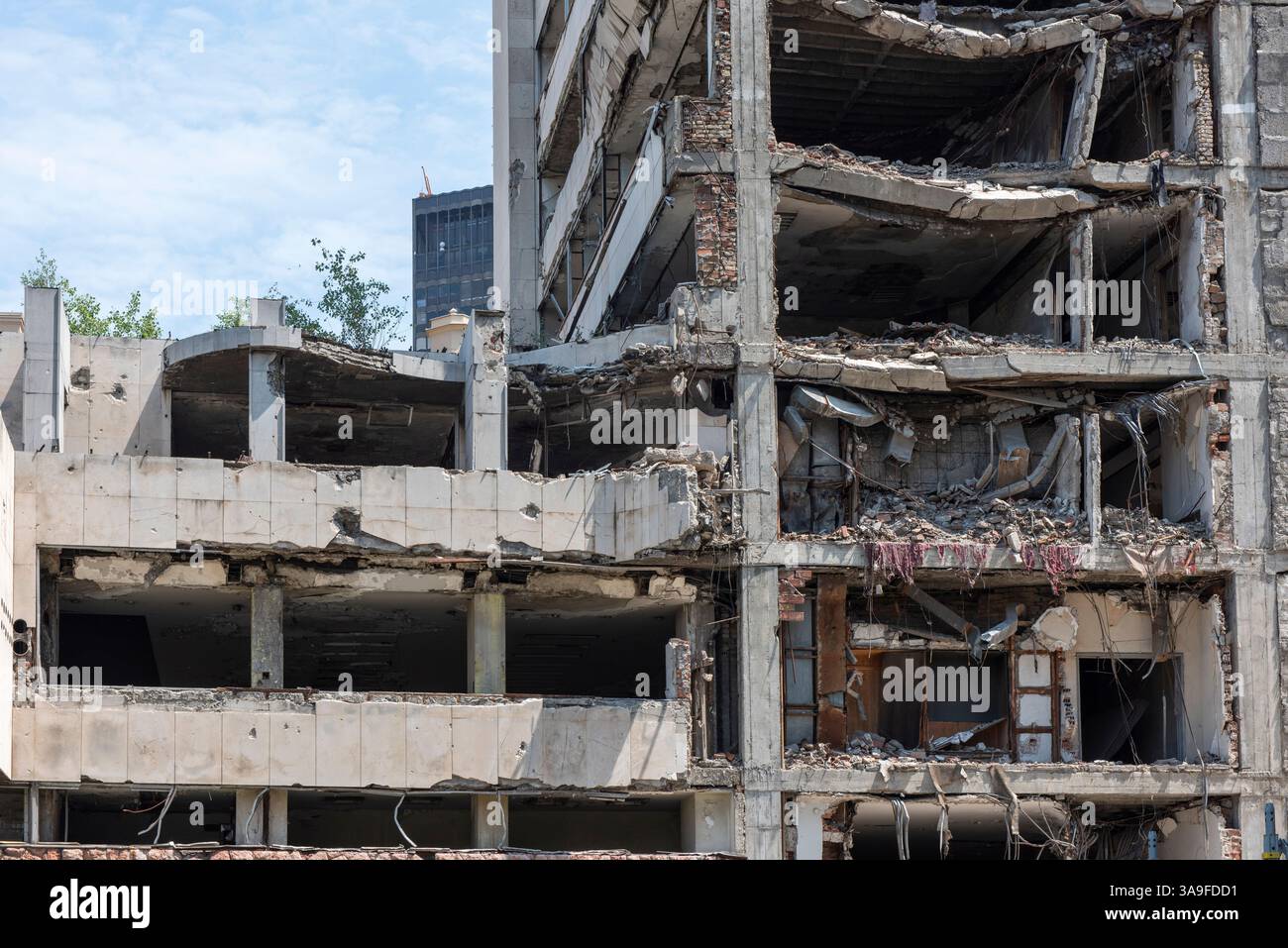 Yugoslav Ministry of Defence Building bombed in the NATO bombing of ...