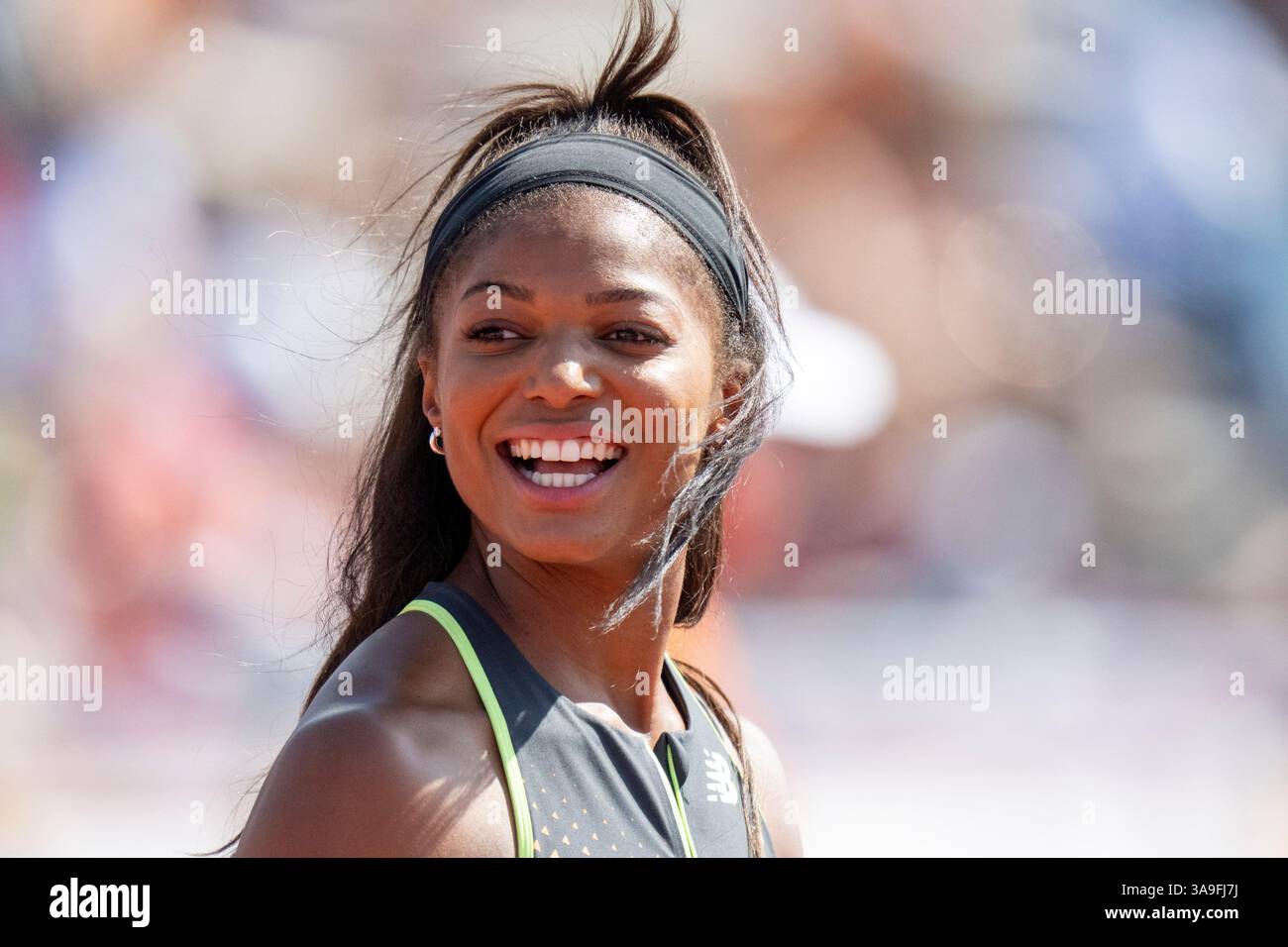 Austin Texas USA, March 29 2025: Three-time Olympic gold medalist GABBY ...