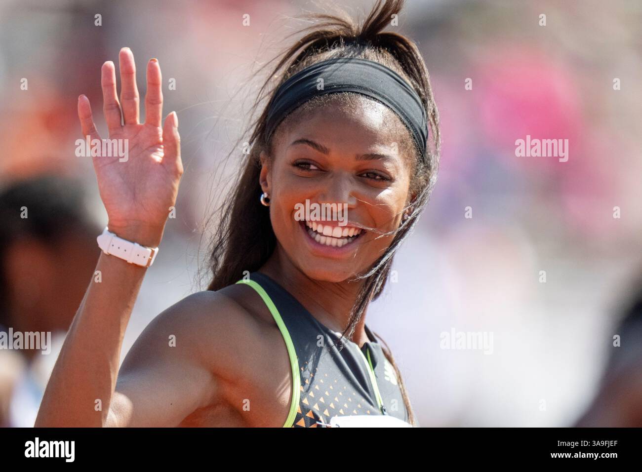 Austin Texas USA, March 29 2025: Three-time Olympic gold medalist GABBY ...