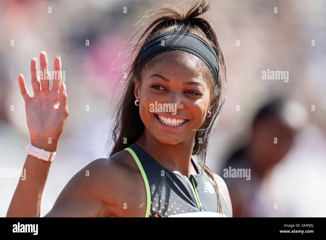 Austin Texas USA, March 29 2025: Three-time Olympic gold medalist GABBY ...
