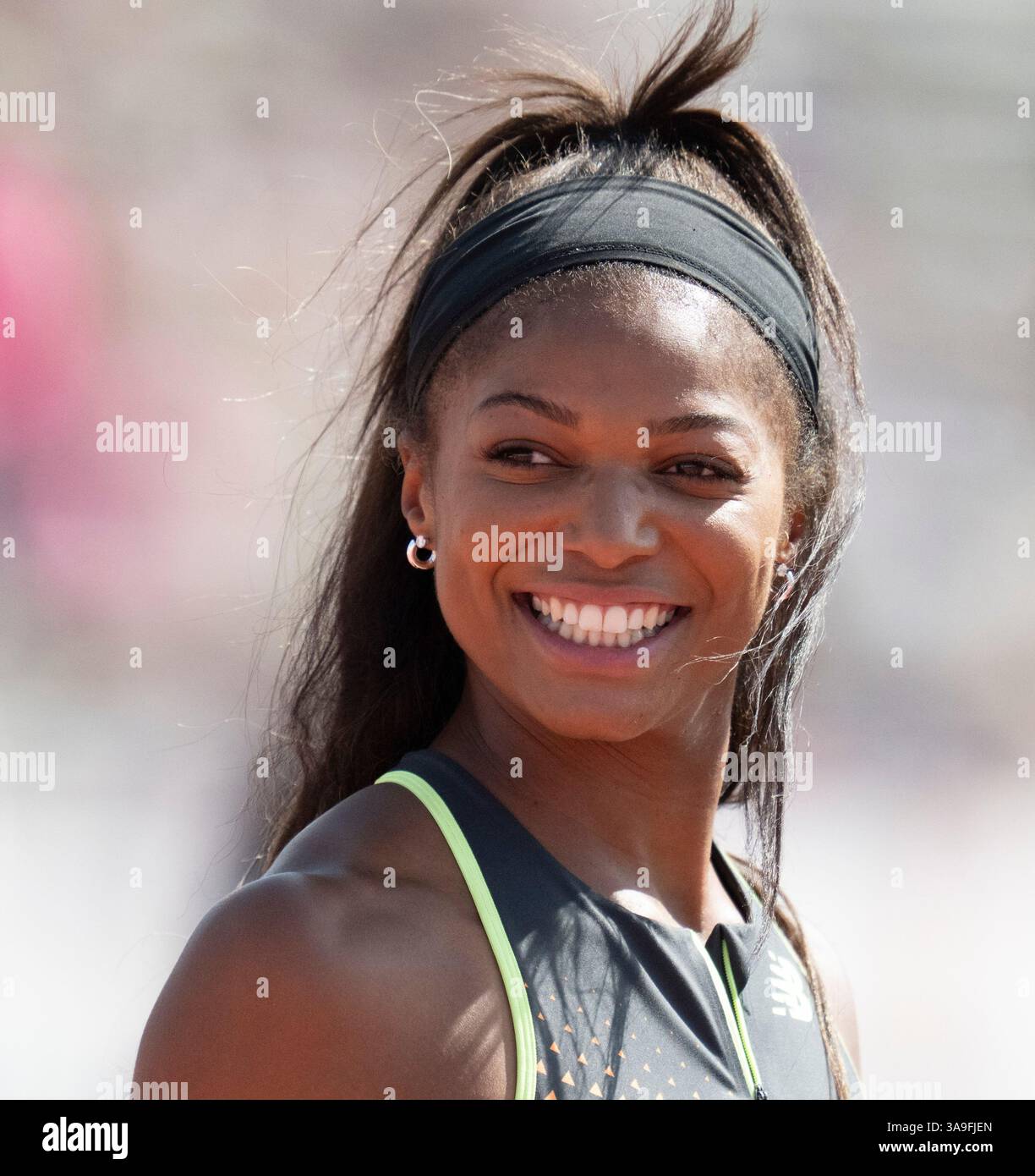 Austin Texas USA, March 29 2025: Three-time Olympic gold medalist GABBY ...