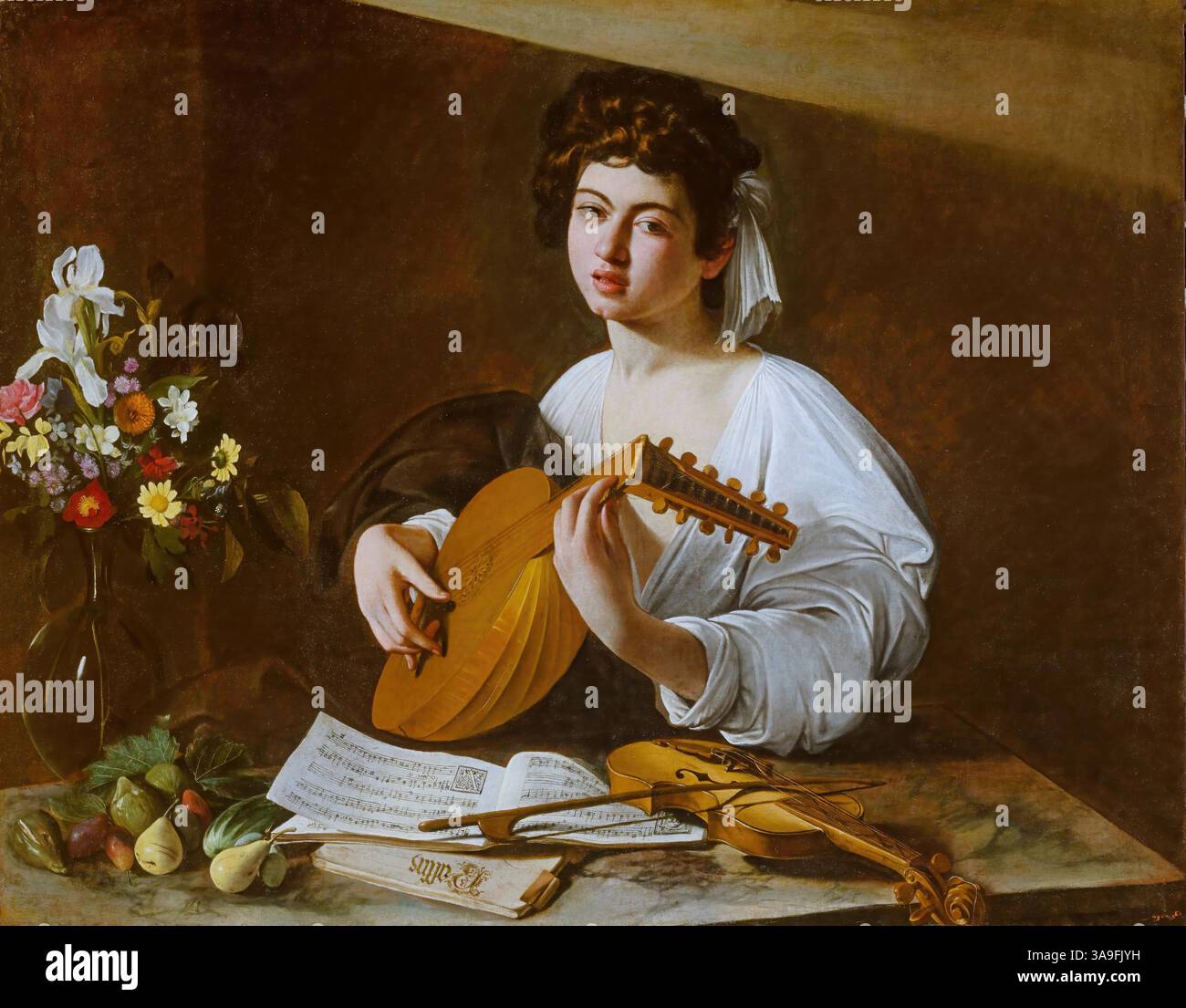 The Lute Player, 1595 (painting) Caravaggio, Michelangelo Merisi da ...
