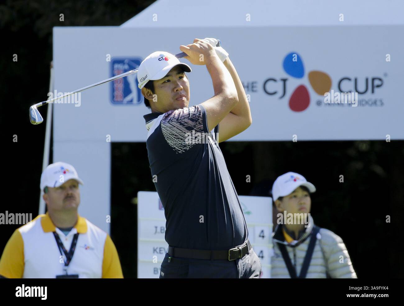 October 20, 2017 - Seogwipo, Jeju Island, South Korea - Byeong Hun An of South Korea action on ...