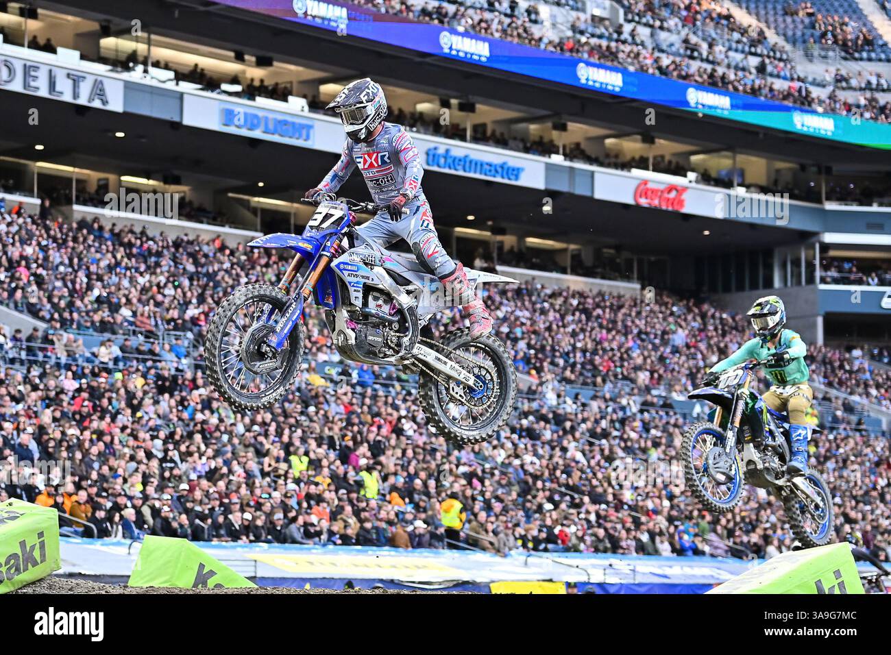 March 29, 2025: Coty Schock in the air near the end of the 250 Main ...