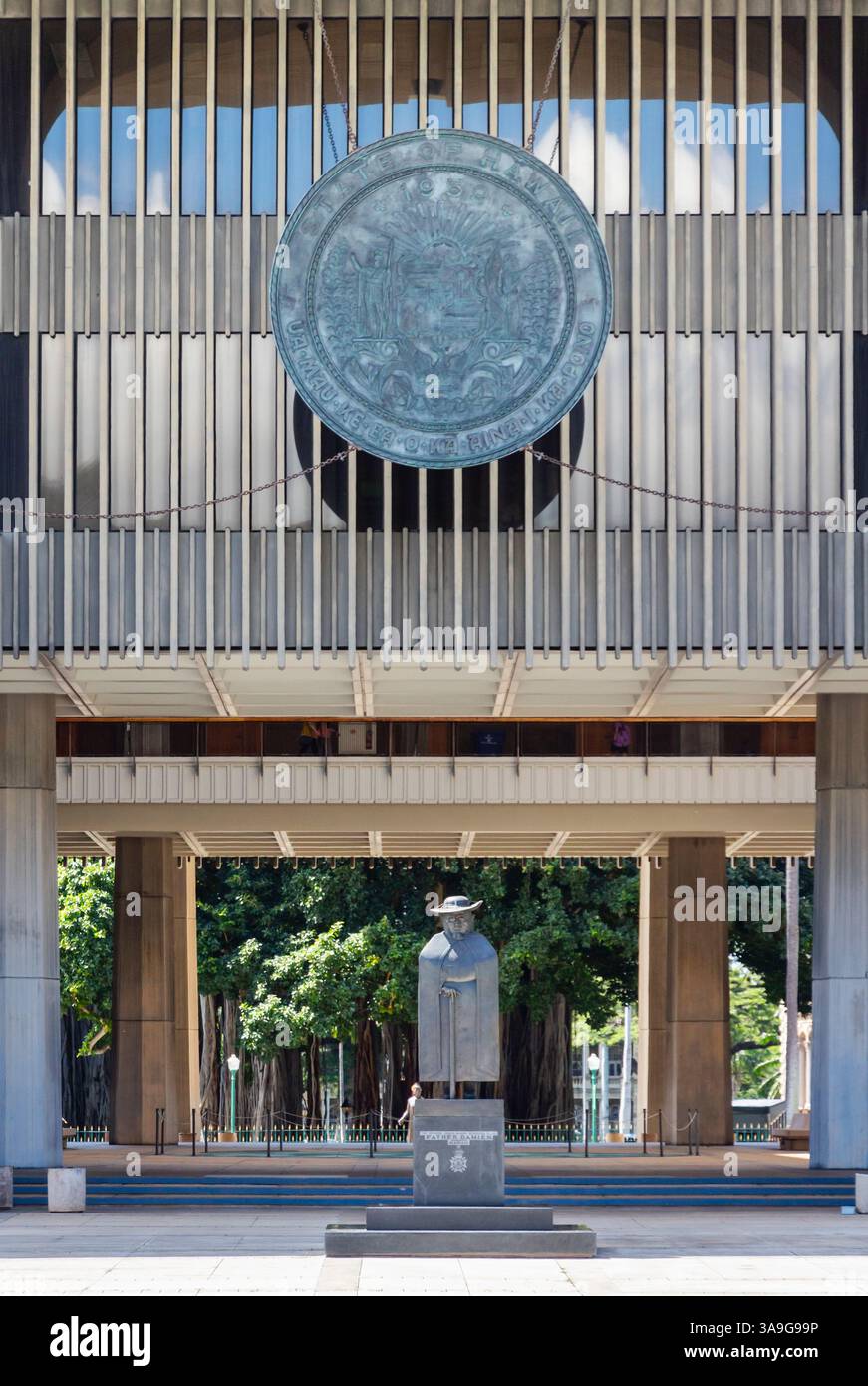 Oahu, Hawaii, USA - February 23, 2024 - The Father Damien Statue, also ...