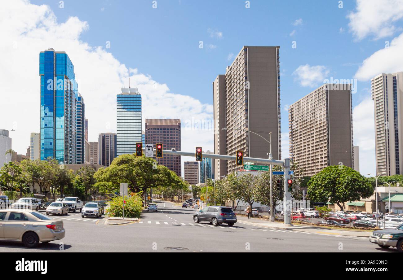 Honolulu downtown city center on hi-res stock photography and images ...
