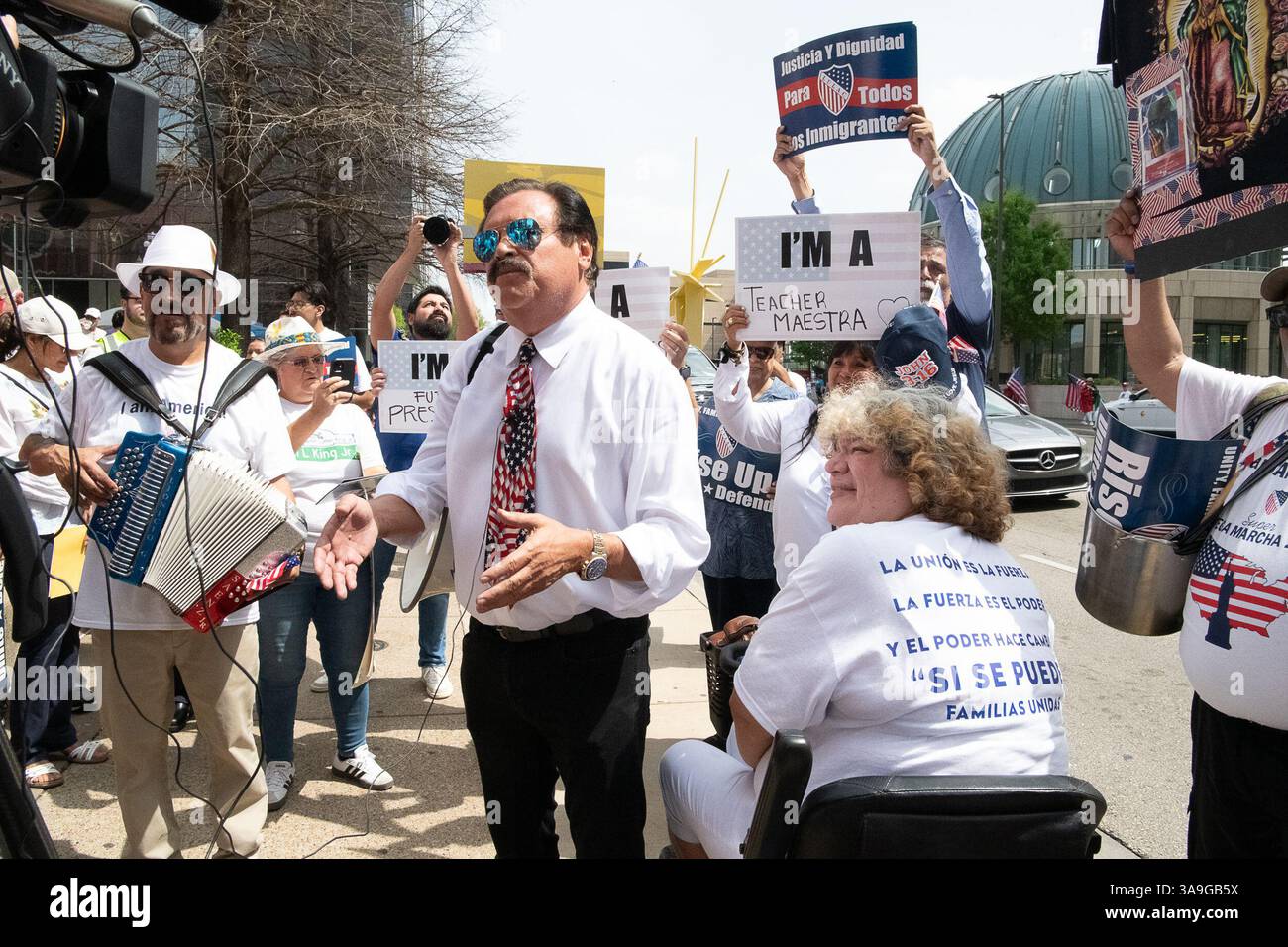 March 30, 2025, Dallas, Texas, USA: Scenes from LULAC Mega March 2025 ...