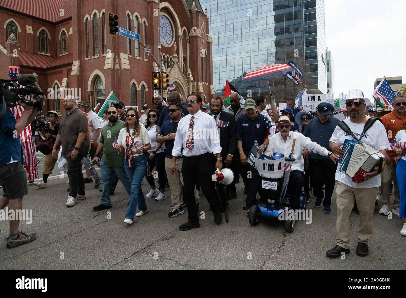 Dallas, Texas, USA. 30th Mar, 2025. Scenes from LULAC Mega March 2025 ...