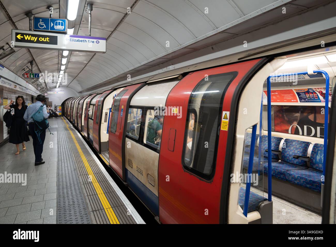 London, England, 11 July 2023, London Underground Train Stands at ...