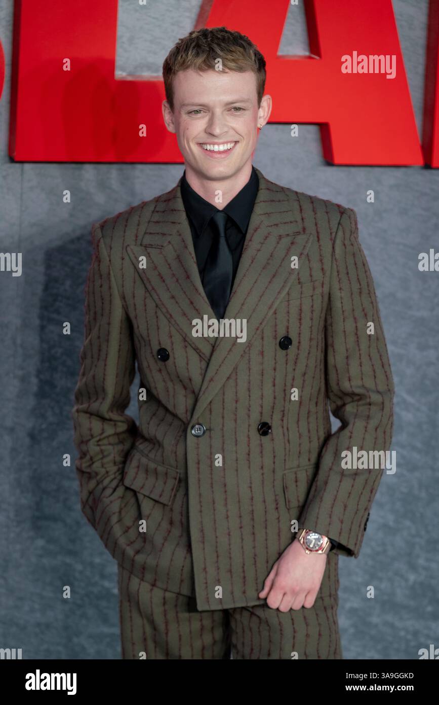 Anson Boon attends the premiere of "MobLand" at Odeon Luxe Leicester ...