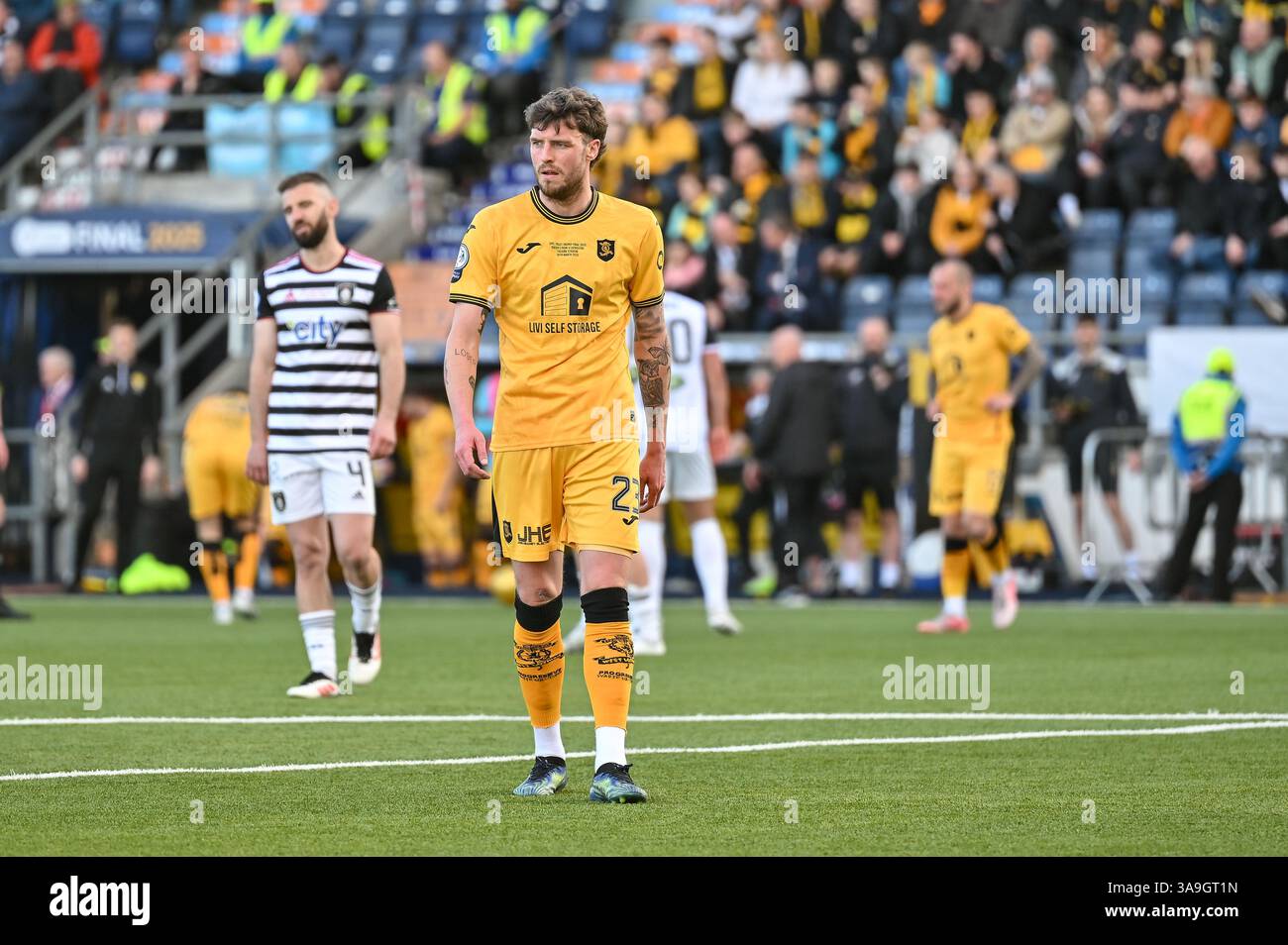 Falkirk, Scotland, UK. 30th March, 2025. Robbie Muirhead of Livingston ...