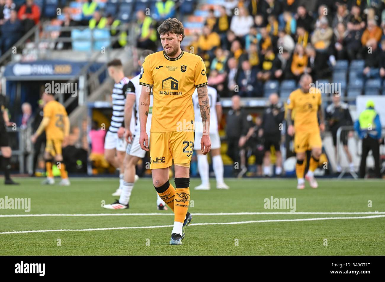 Falkirk, Scotland, UK. 30th March, 2025. Robbie Muirhead of Livingston ...